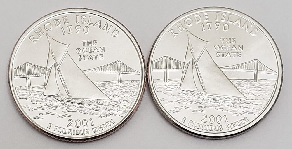 2001 P & D Rhode Island State Quarter Set (2 Coins) **FREE SHIPPING ...