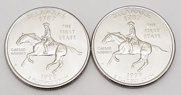 1999 P & D Delaware State Quarter Set (2 Coins) **FREE SHIPPING ...