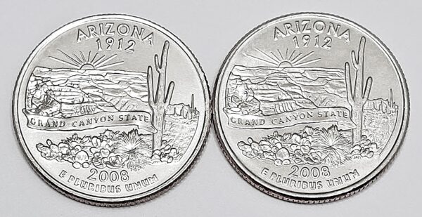 2008 P & D Arizona State Quarter Set (2 Coins) **FREE SHIPPING ...